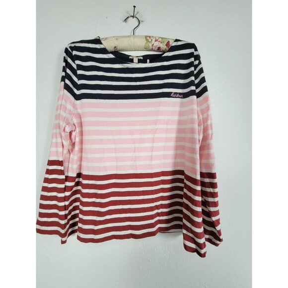Barbour | Tops | Barbour Womens Long Sleeve Striped Bradley Top Size 4 ...